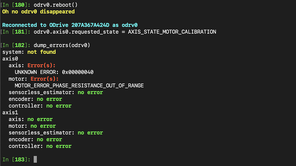 MOTOR_ERROR_DRV_FAULT ODrive v3.6 with motor attached - ODrive Community