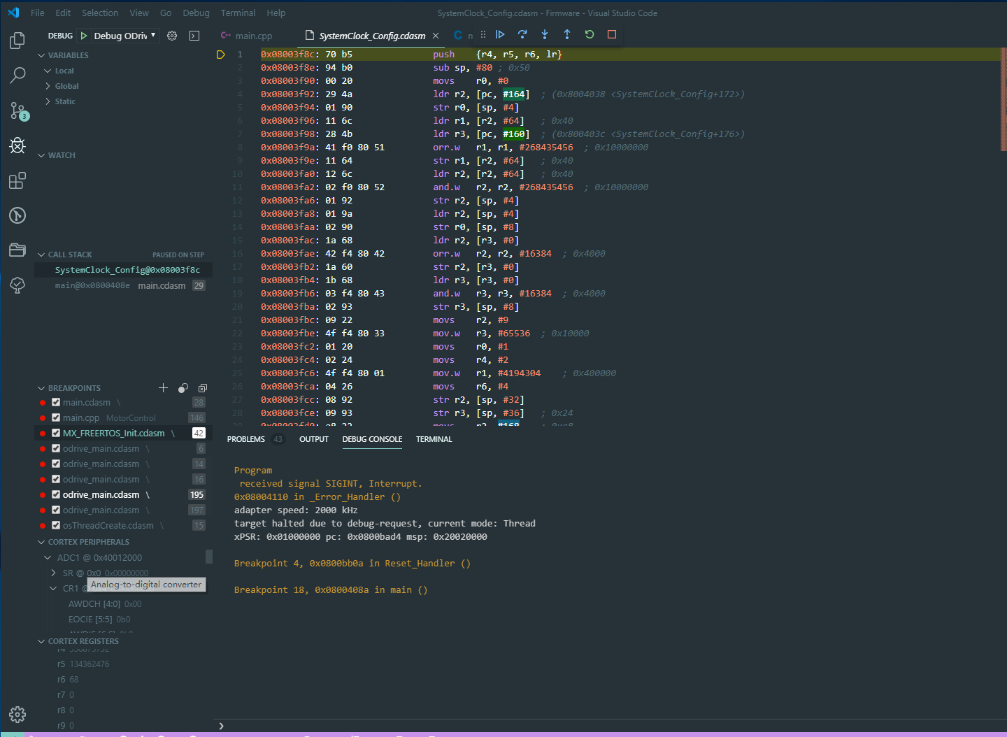 VScode Debug Problem Support ODrive Community
